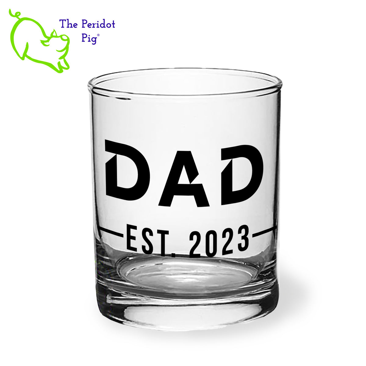 Personalized Dad Rocks Glass – The Peridot Pig