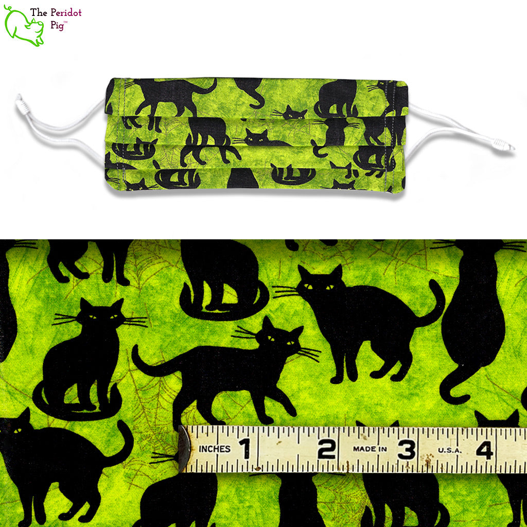Black Cats - 100% Cotton Pleated Mask – The Peridot Pig